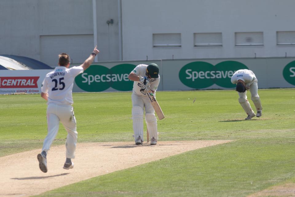 Career-best figures for Ollie Robinson as victory over Leicestershire ...